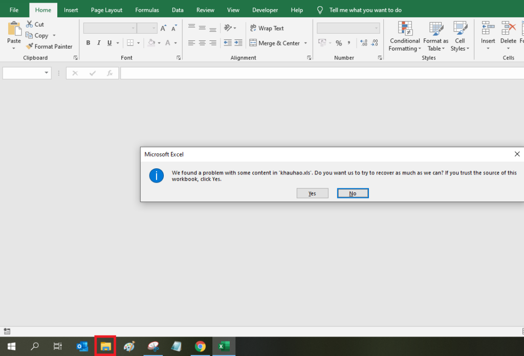 Cách khắc phục nhanh lỗi Excel bắt lưu file với một tên khác