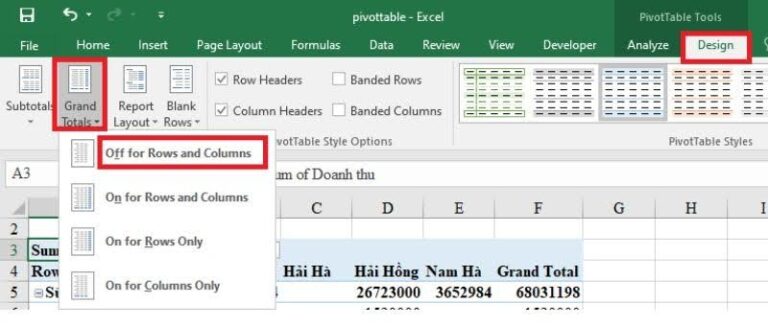 Cách tạo Pivot Table trong Excel nhanh chóng, dễ hiểu